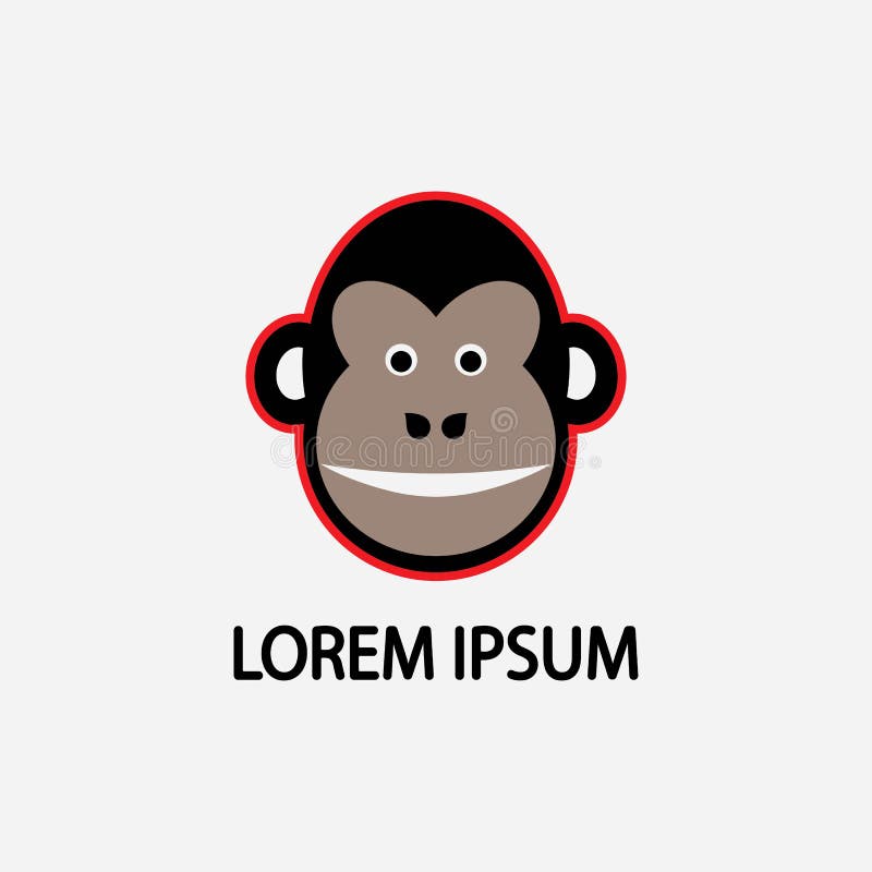 Monkey Vector Illustration Design Icon Logo Stock Vector - Illustration ...