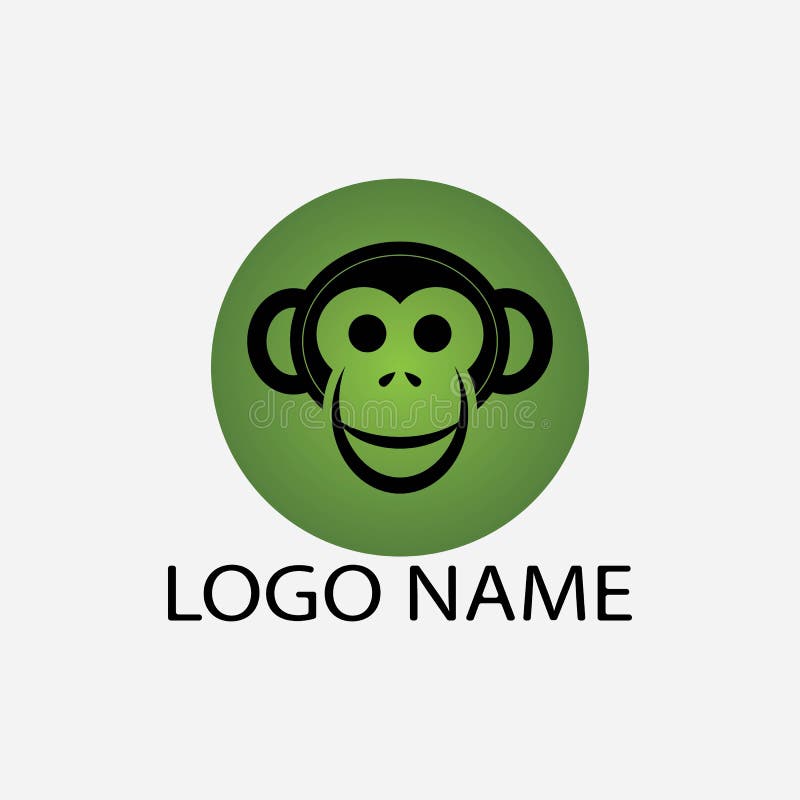Monkey Vector Illustration Design Icon Logo Stock Vector - Illustration ...