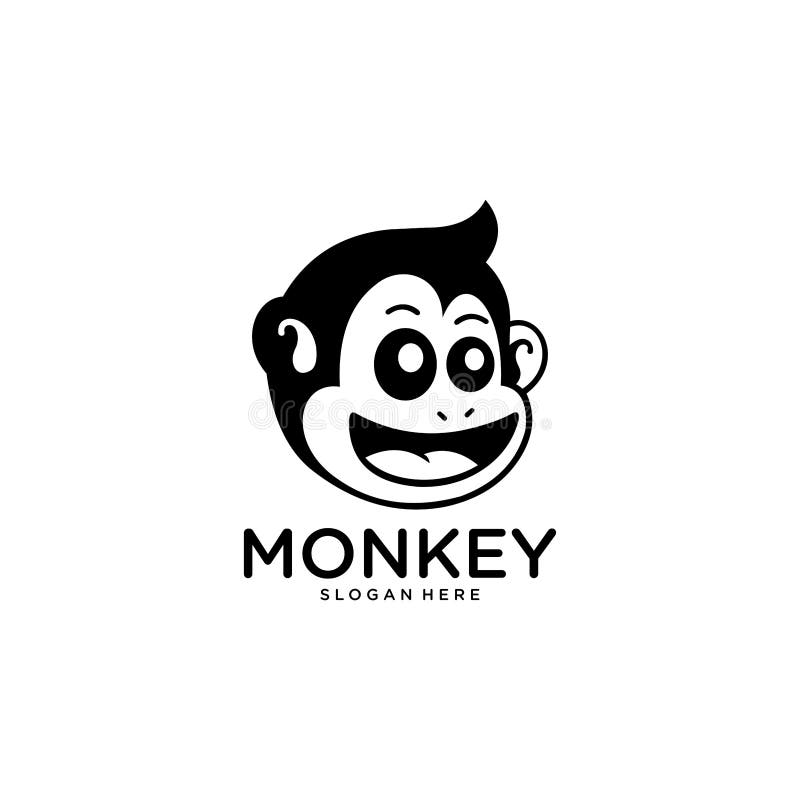 Monkey Vector Logo Animal Template Stock Vector - Illustration of ...