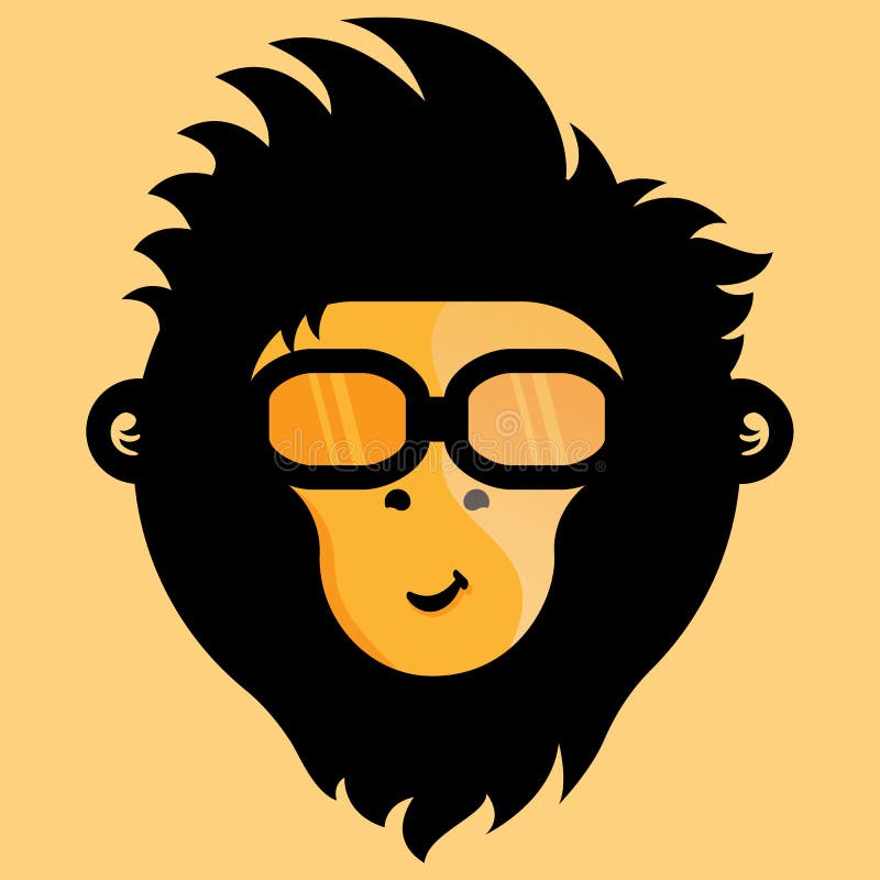Monkey vector logo design. stock vector. Illustration of genius - 255289598