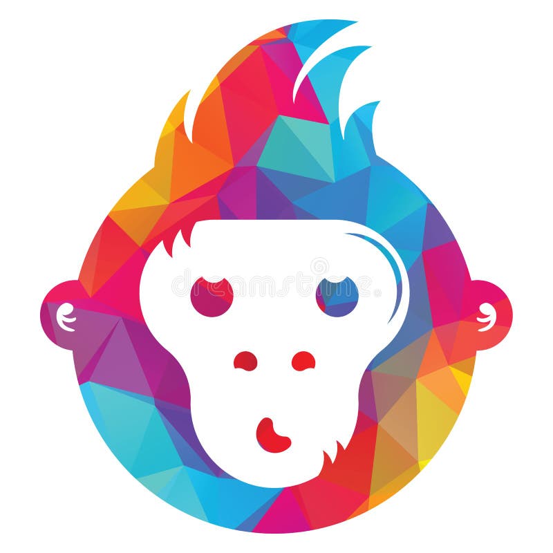 Monkey vector logo design. stock vector. Illustration of cartoon ...