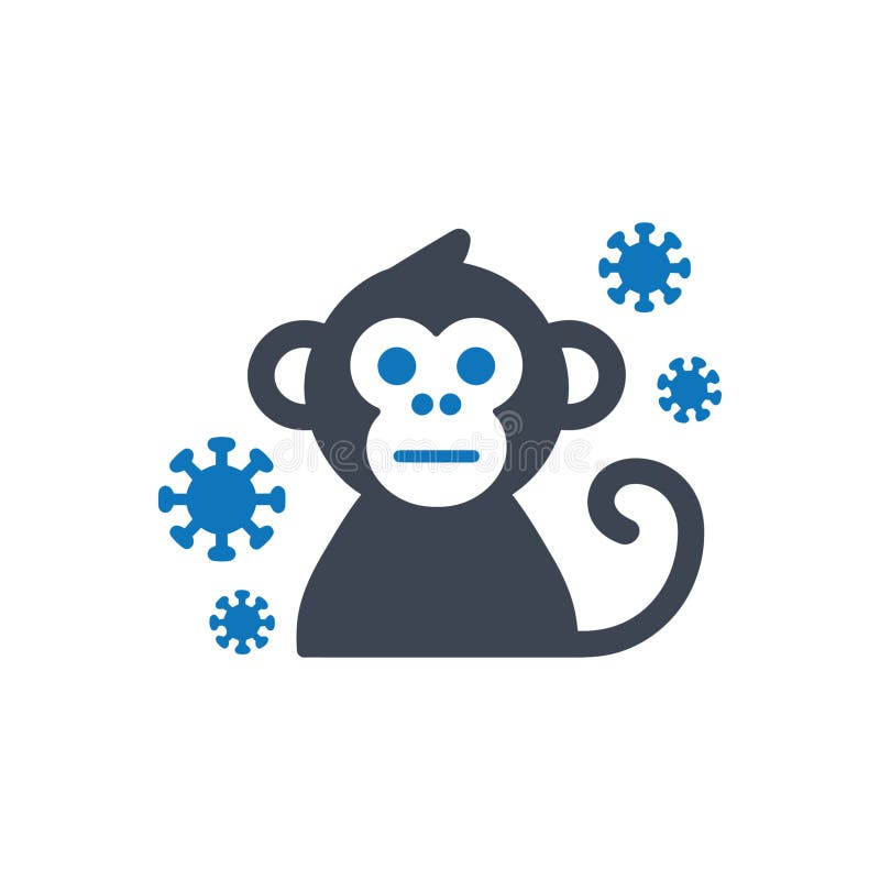Monkey Virus Protection Icon Stock Vector - Illustration of virus ...