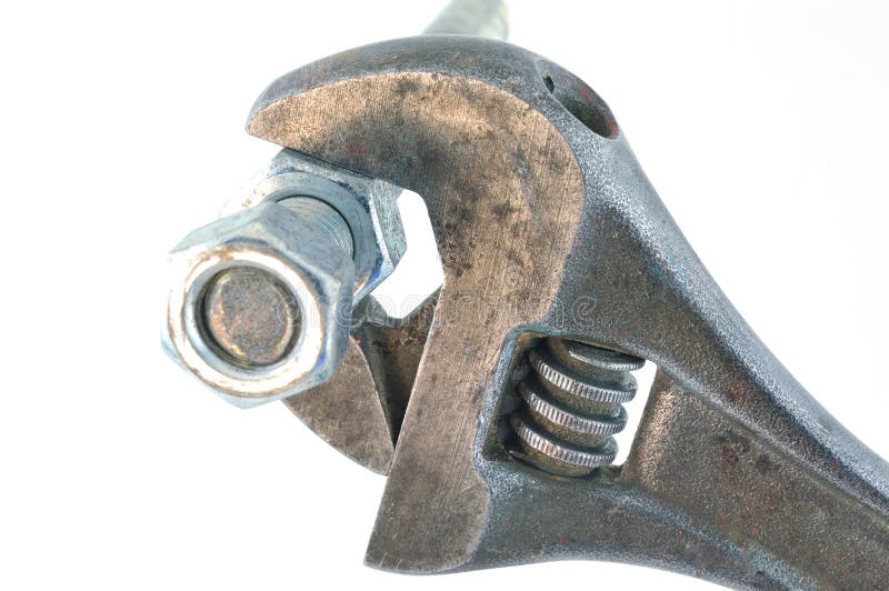 Monkey wrench stock image. Image of white, manual, spanner - 22698617