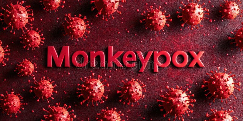 Monkeypox Awareness Concept with Virus Pattern Background Design Stock ...