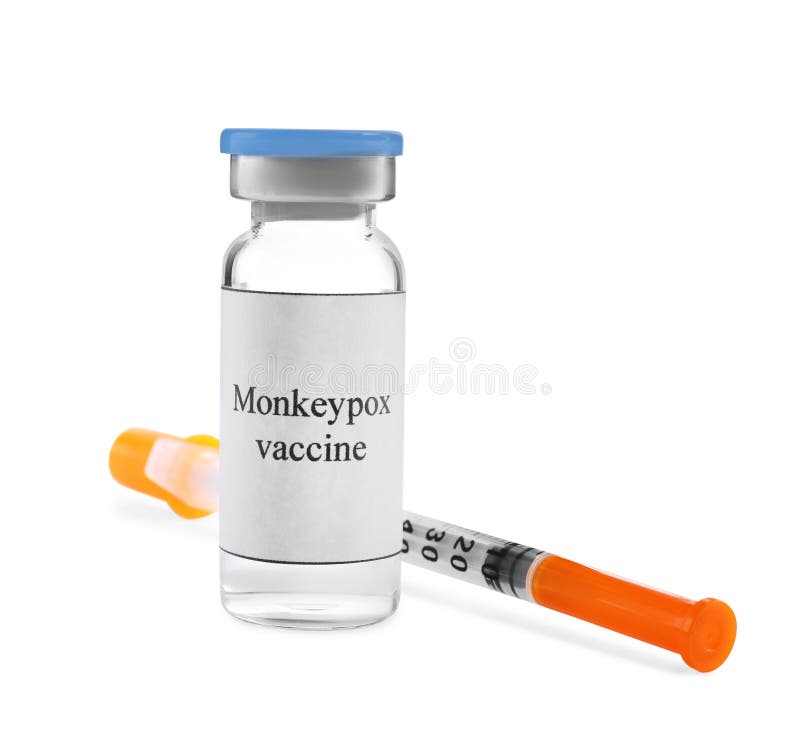 Monkeypox Vaccine in Vial and Syringe on White Background Stock Image ...