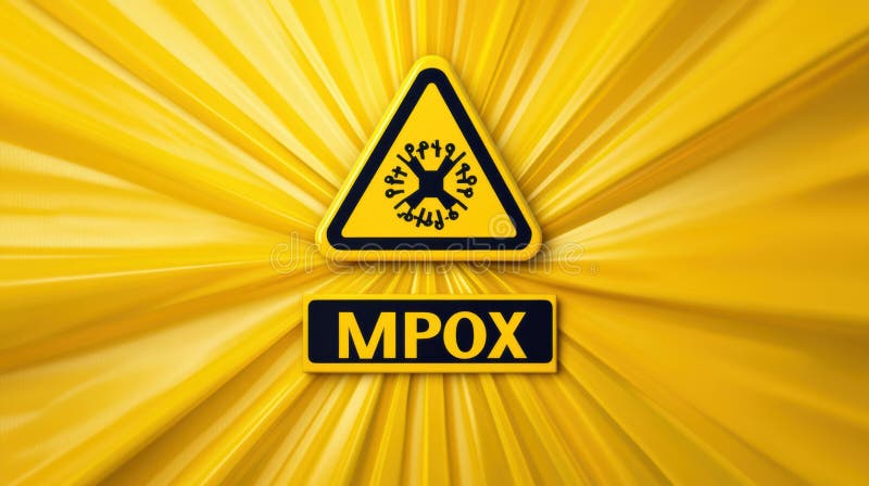 Monkeypox Virus Alert Sign on Yellow Background Stock Image - Image of ...