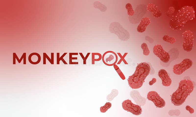 Monkeypox Virus Cells on Blurred Background. Stock Vector ...