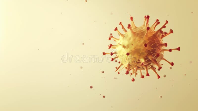 Monkeypox Virus Floating in a Yellow Liquid Spreading Infection Stock ...