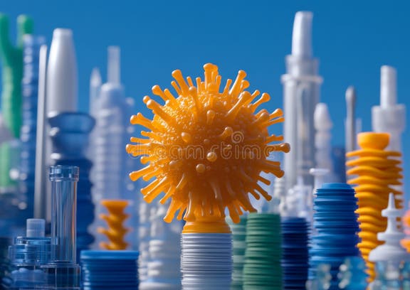 Monkeypox Virus Particles Viewed through a Bokeh Effect, As Seen in a ...