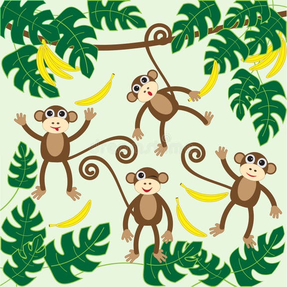 Monkeys Tree Cartoon Stock Illustrations – 1,122 Monkeys Tree Cartoon ...