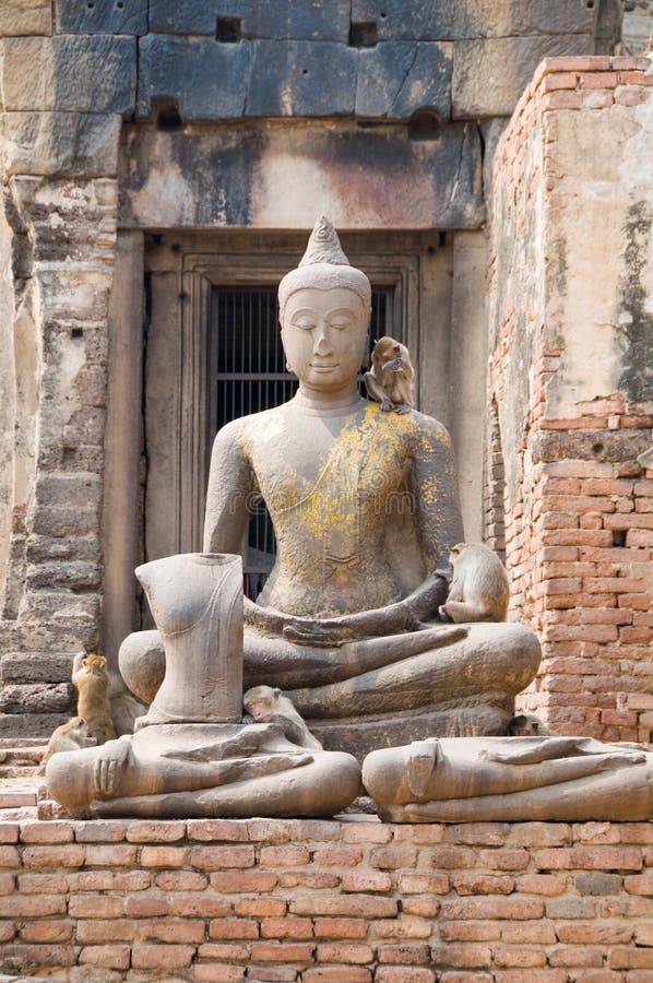 Monkeys On Buddha Picture. Image: 5171716