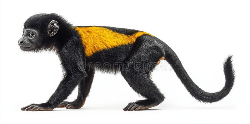 Monkeys Dash Fast Over a Radiant White Ground Demonstrating Agility in ...