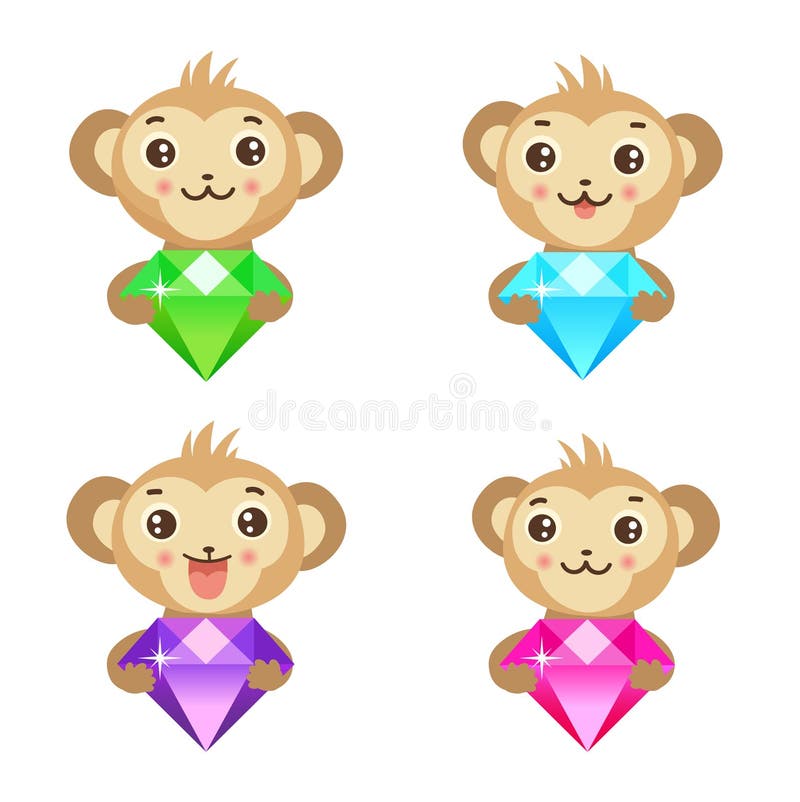 Diamond Monkey Stock Illustrations – 71 Diamond Monkey Stock ...