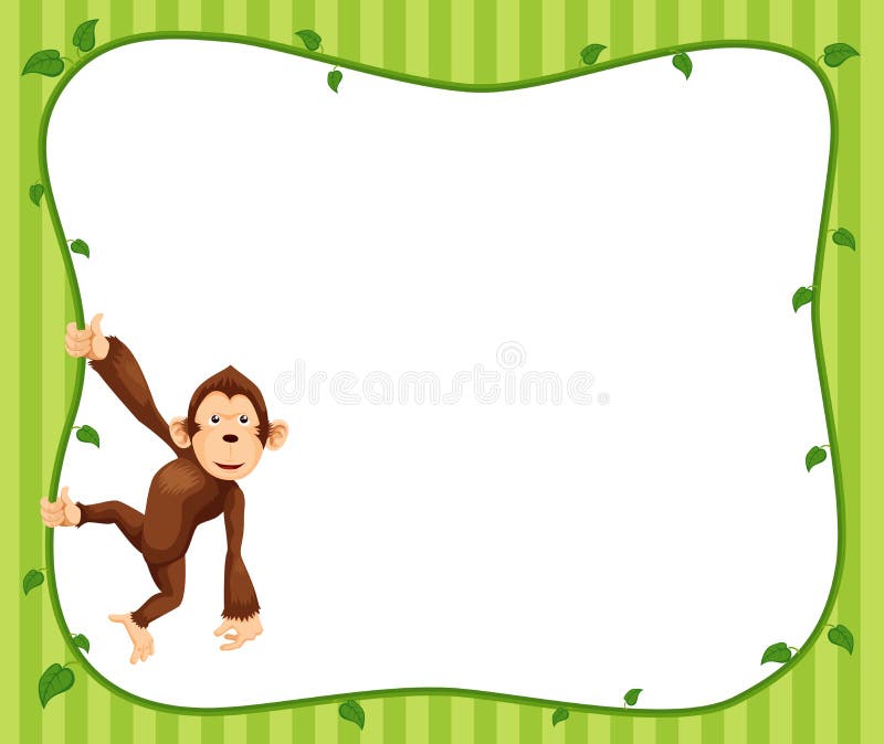 Monkeys frame stock vector. Illustration of funny, cartoon - 26457158