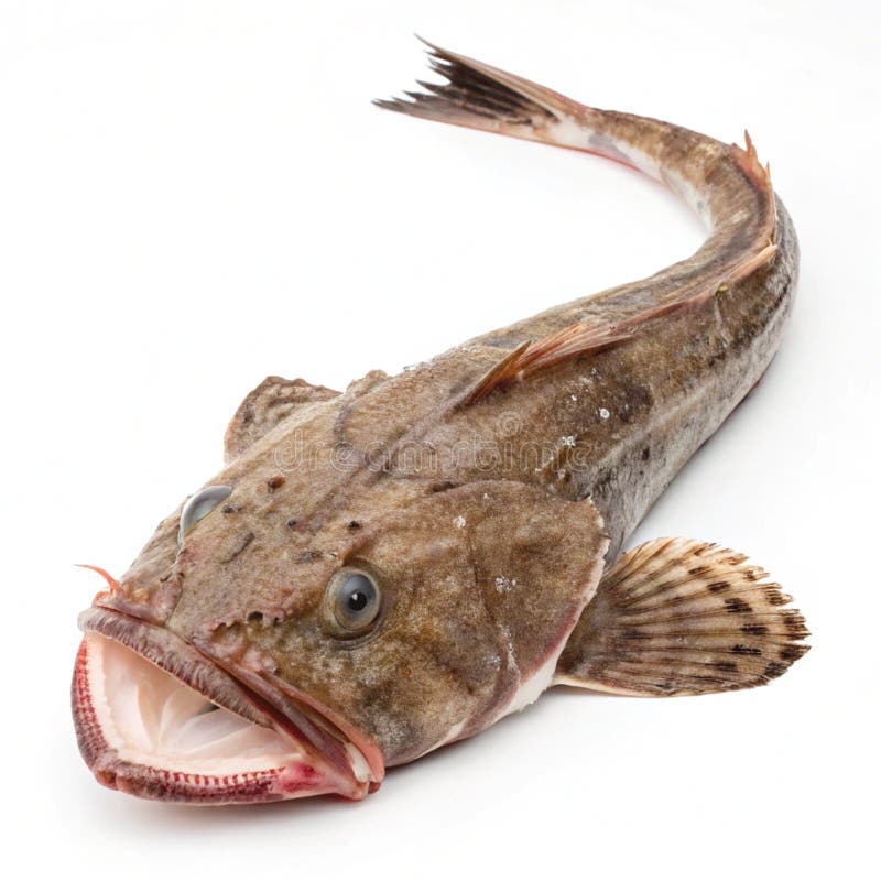 Monkfish Known Isolated on White Background Stock Illustration ...