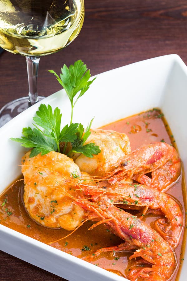Monkfish with prawn stock photo. Image of nutrition, prawn - 38309014