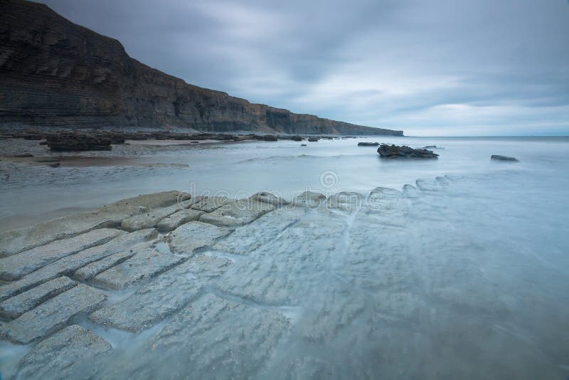 Monknash beach, Wales, UK. stock image. Image of cloudy - 47525201