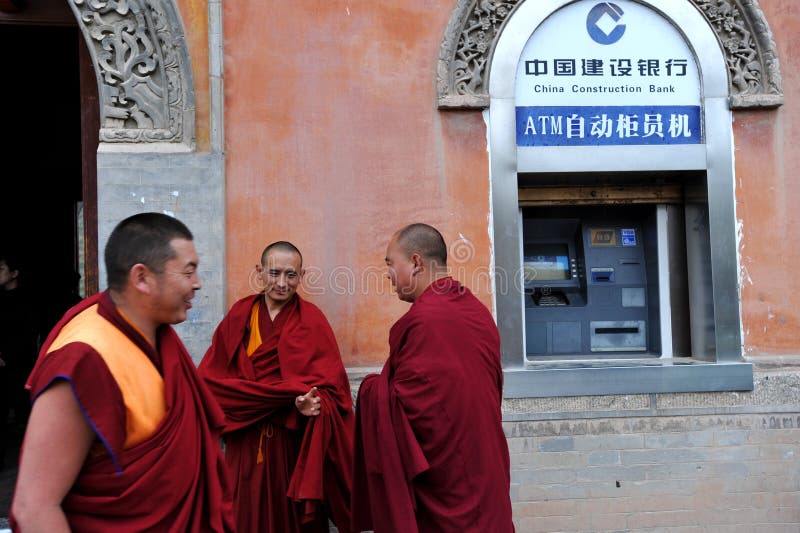 Old Buddhistic Monks are Praying at Kagyu Monlam Editorial Stock Image ...