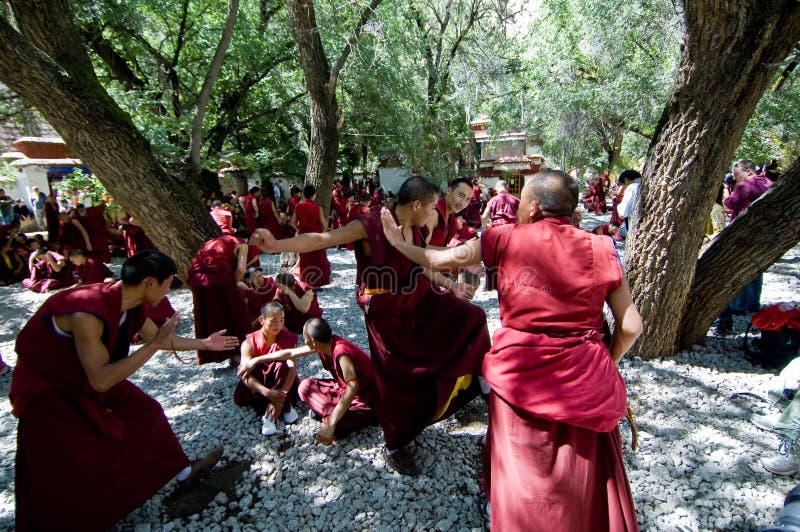 Monks Debating editorial photography. Image of lhasa, sera - 5014182