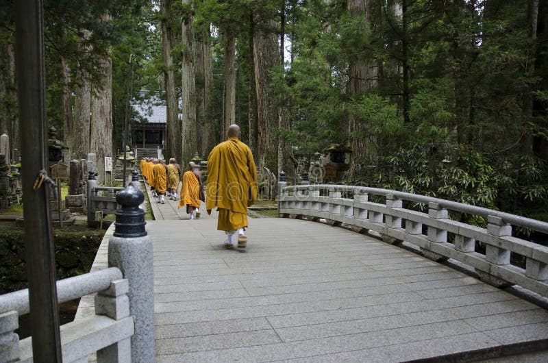 Shingon Monk in Okunoin Cemetery at Koya-san, Japan Editorial Stock ...