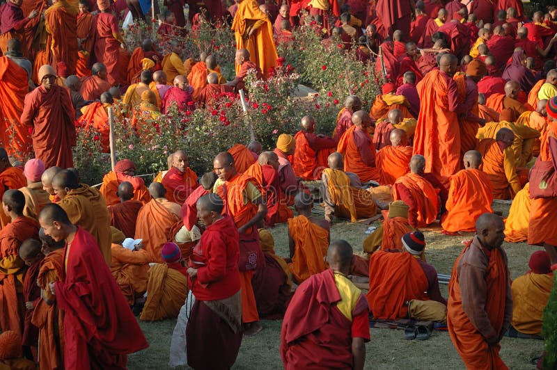 Monlam En Bodhgaya, La India De Kagyu Fotografía editorial - Imagen de ...