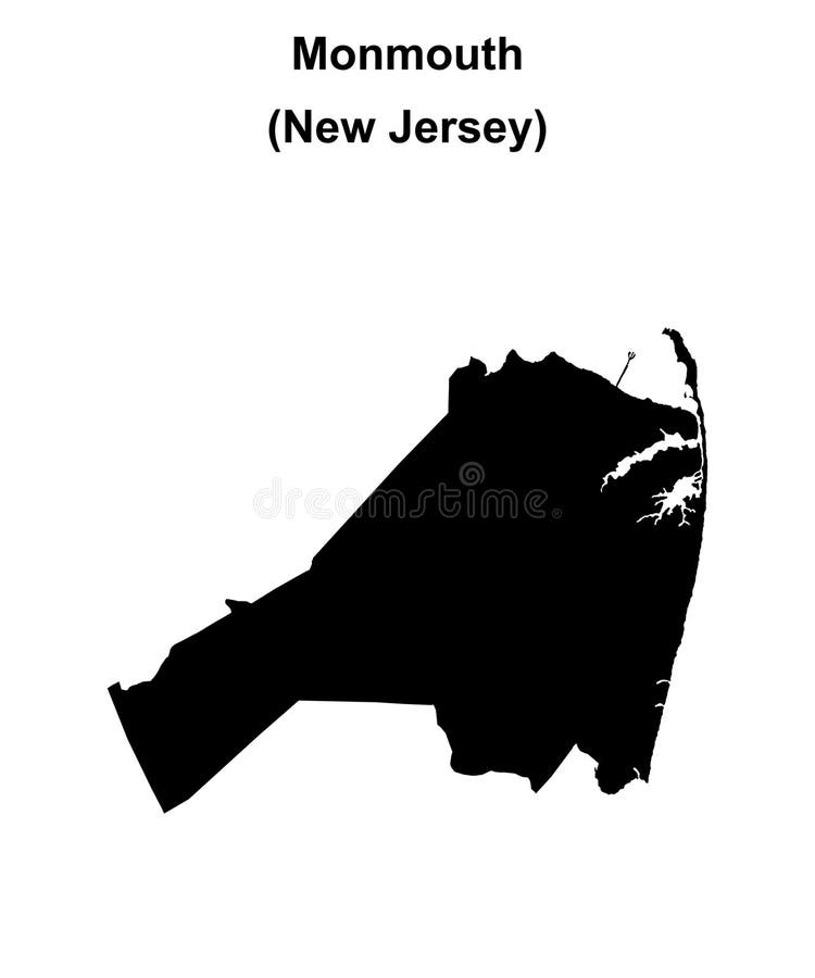 Monmouth outline map stock vector. Illustration of blank - 361726922