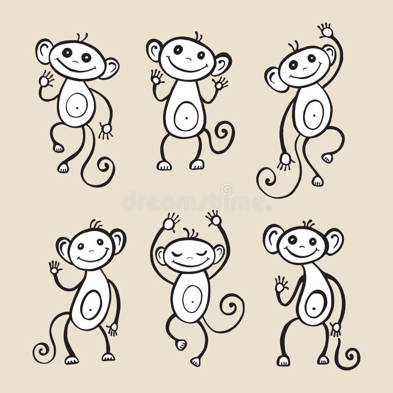 Mono chino del zodiaco ilustración del vector. Ilustración de ...