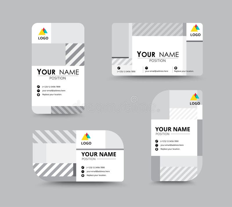 Mono Chrome Business Card Template Design. Vector Stock Vector ...