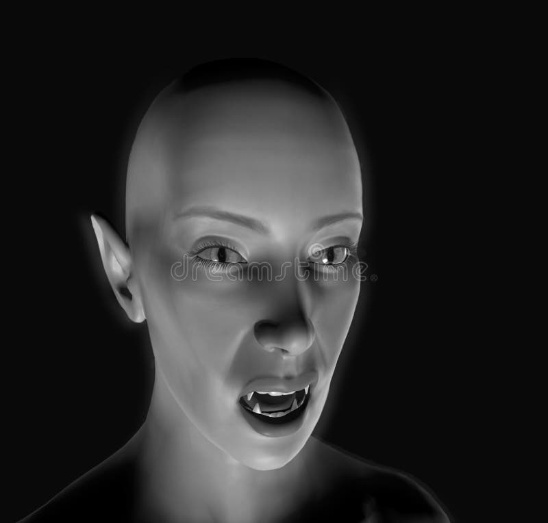 Mono Color Vamp stock illustration. Illustration of creature - 73789