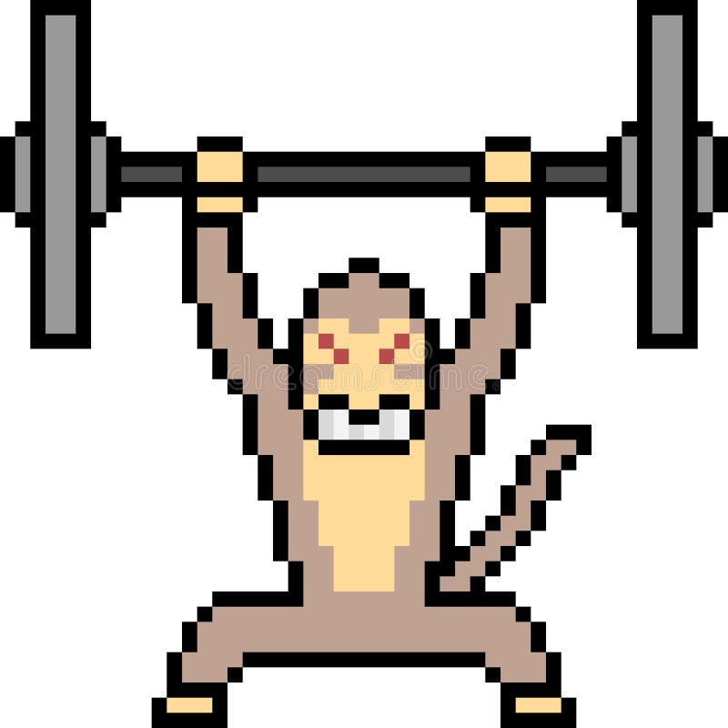 Pixel Art Monkey ilustración del vector. Ilustración de juego - 111728708