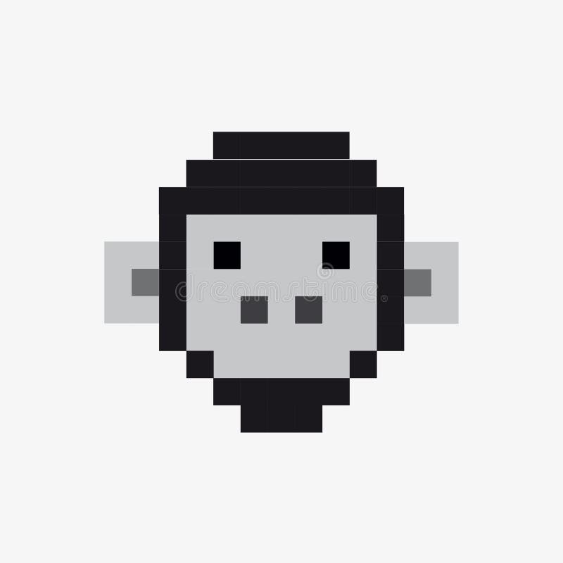 Imagen De Mono Píxel Para Juego De 8 Bits Para Camiseta Ilustración del ...