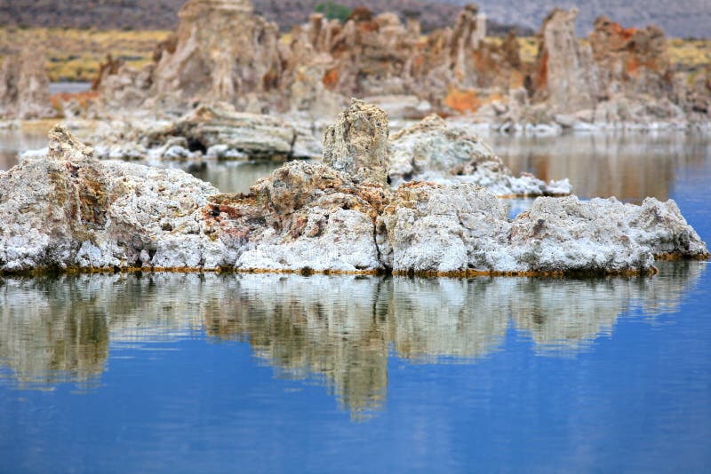 Mono lake Tufa formations stock image. Image of chemistry - 65360841