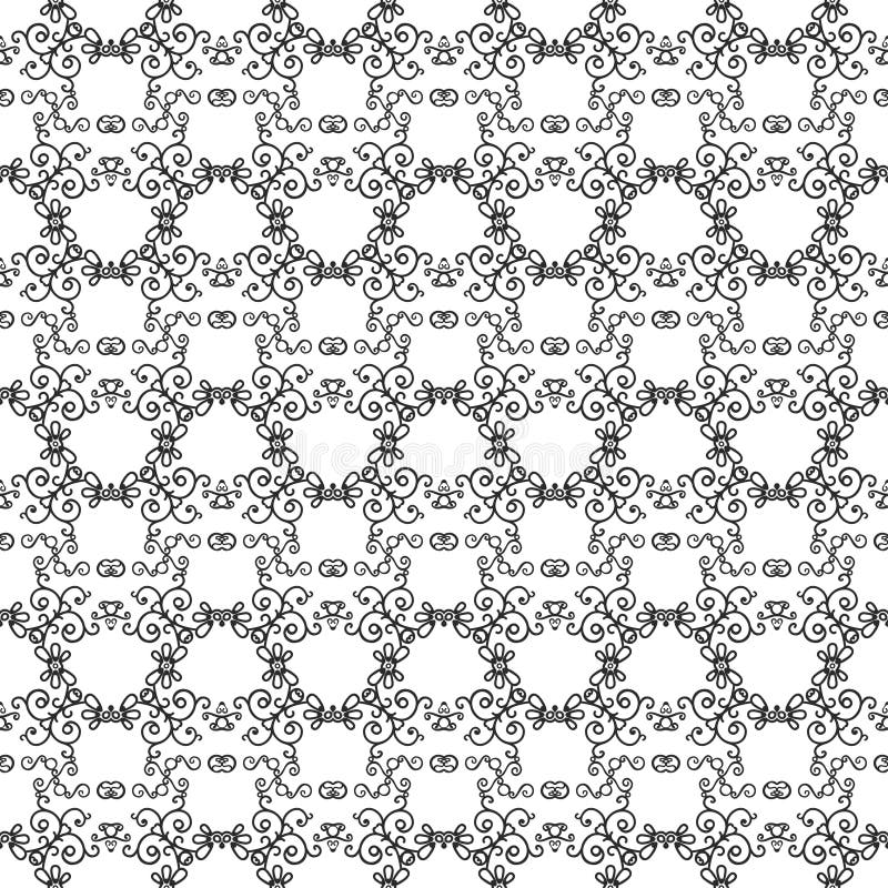 Mono Line Pattern for Your Design Stock Vector - Illustration of ...