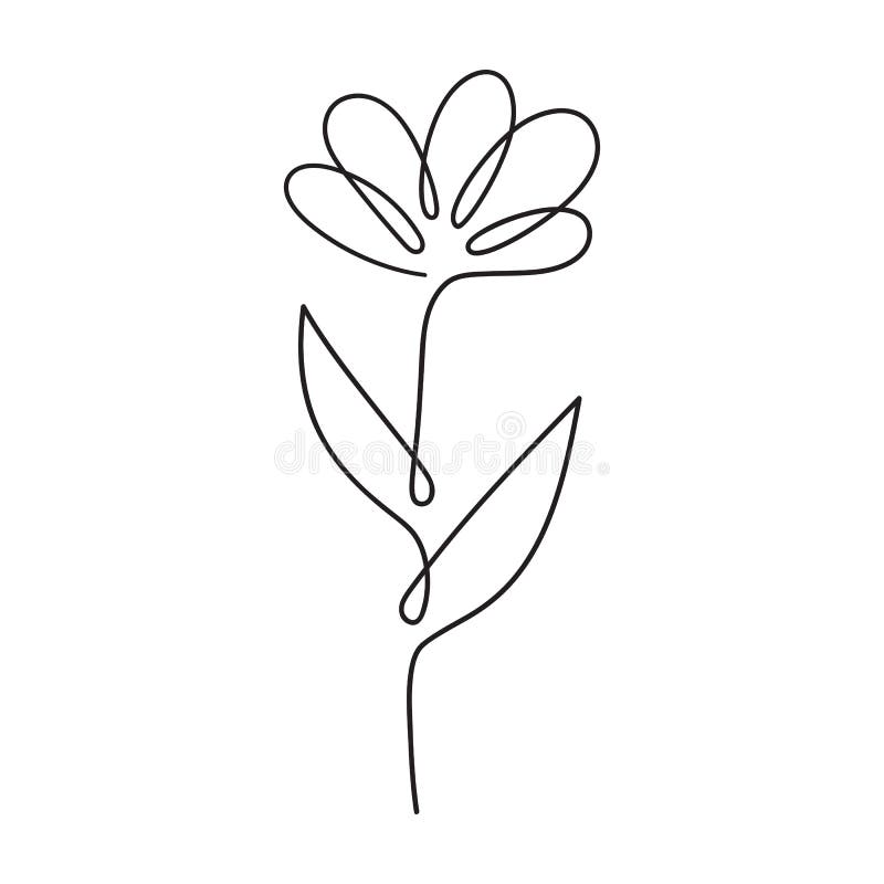 Daisy One Line Art Stock Illustrations – 231 Daisy One Line Art Stock ...
