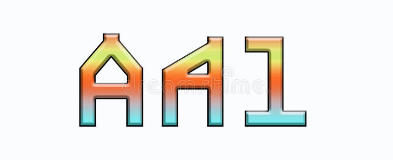 Mono Font Fonts Gradient Sans Serif Alphabet Letters Calligraphy Letter ...