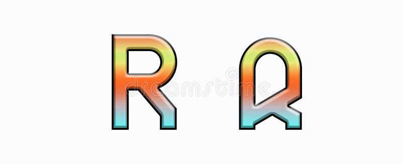 Mono Font Fonts Gradient Sans Serif Alphabet Letters Calligraphy Letter ...