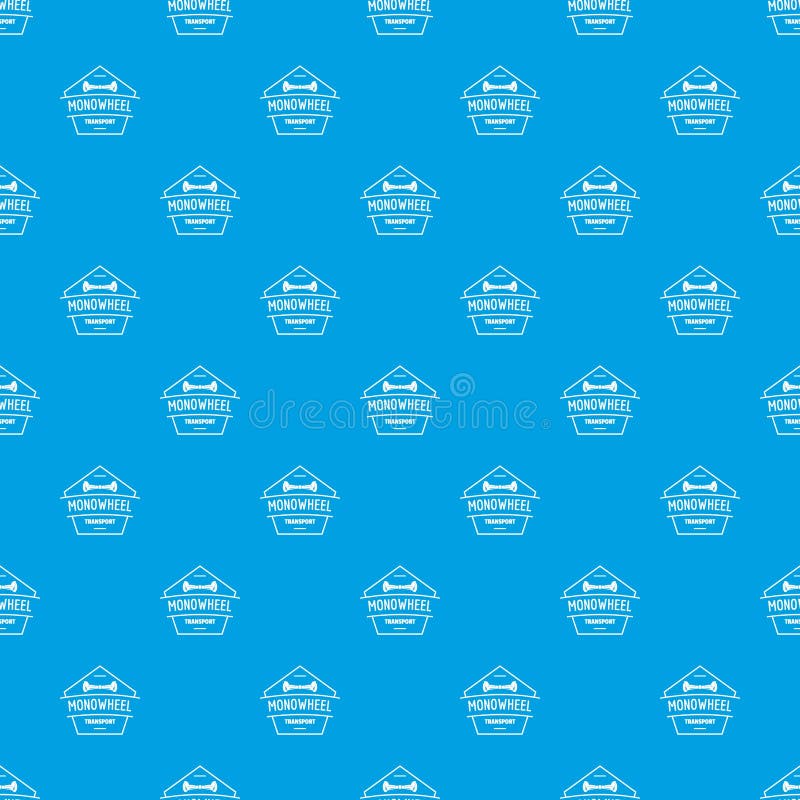 Mono Wheel Pattern Vector Seamless Blue Stock Vector - Illustration of ...