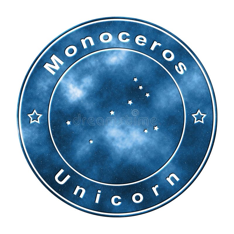 Monoceros Star Constellation, Unicorn Constellation Stock Illustration ...