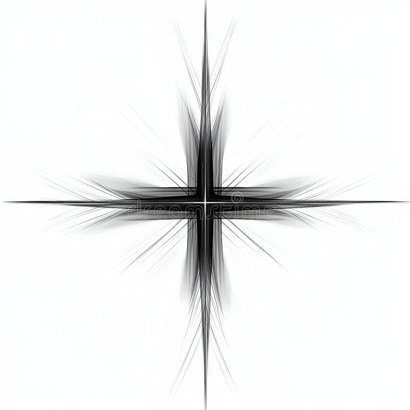 Abstract Black and White Design Featuring Intersecting Lines Radiating ...