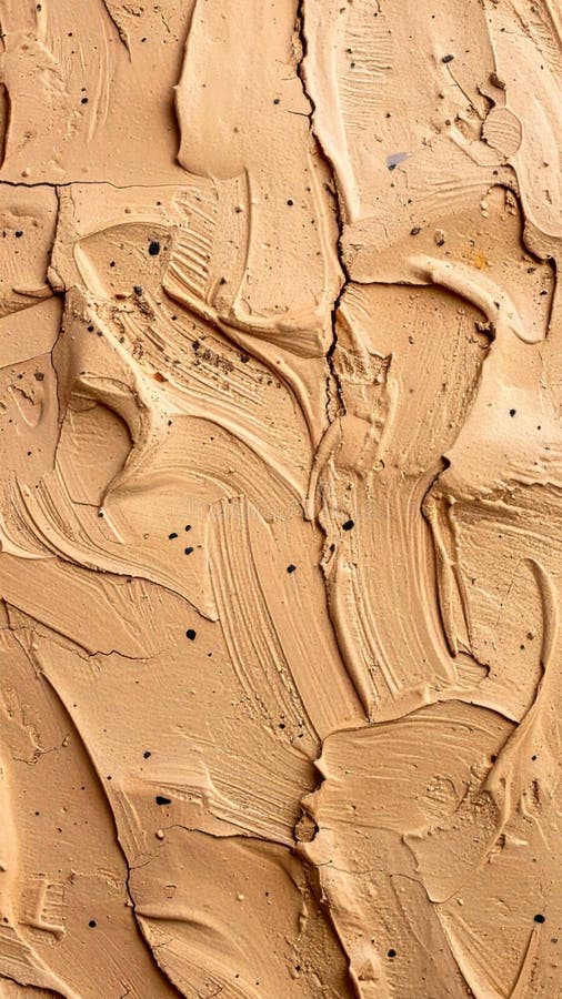 Monochromatic Beige Texture with Decorative Smear Plaster Pattern ...