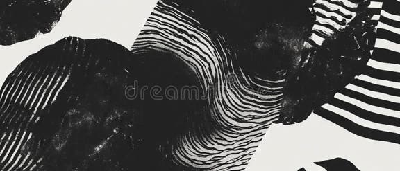 Monochromatic Black Ink Patterns Create Dynamic Textures Against a ...