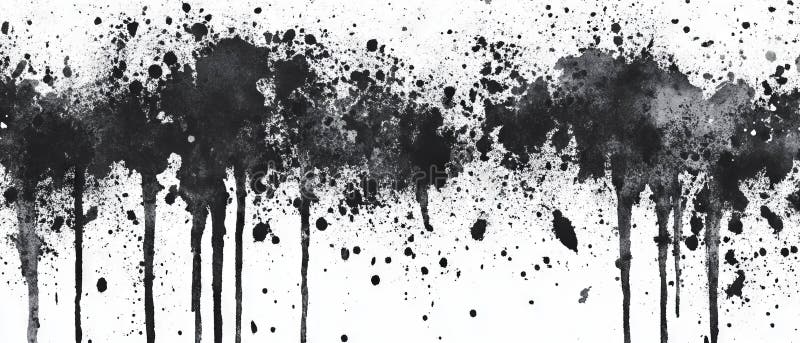 Monochromatic Black Ink Patterns Create a Unique Grunge Seamless ...