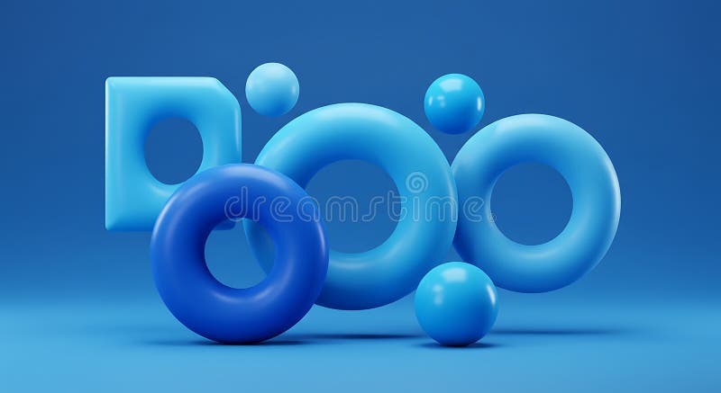 Monochromatic Blue Geometry: a Captivating Arrangement of Circles and ...