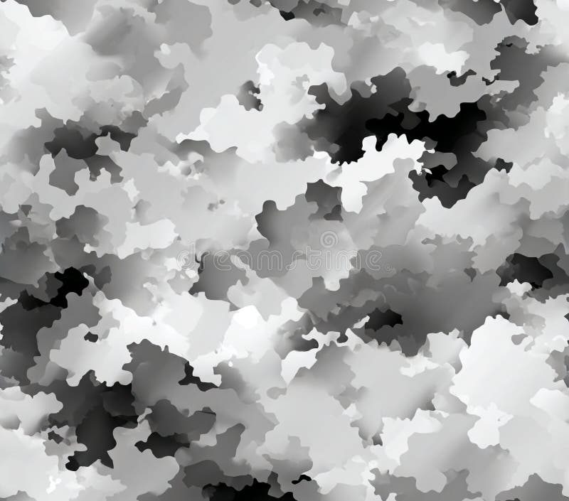 Monochromatic Cloud Texture Seamless Grayscale Pattern for Design Projects Stock Illustration ...