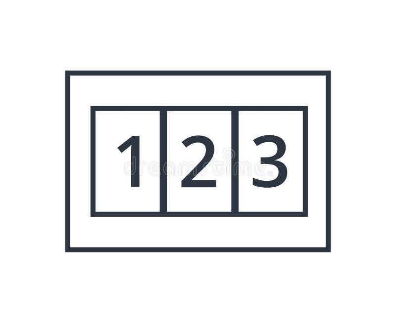 Monochromatic Counter Symbol. Vector Illustrator Stock Vector ...