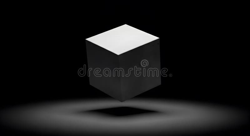 Monochromatic Cube: a Study in Light and Shadow Stock Illustration ...