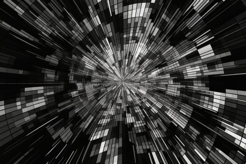 Monochromatic Distorted Grid Pattern with a Glitch Effect Stock ...