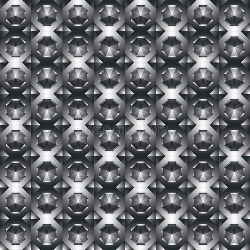 Monochromatic Geometric Decorative Pattern, Black Rhombic Background ...