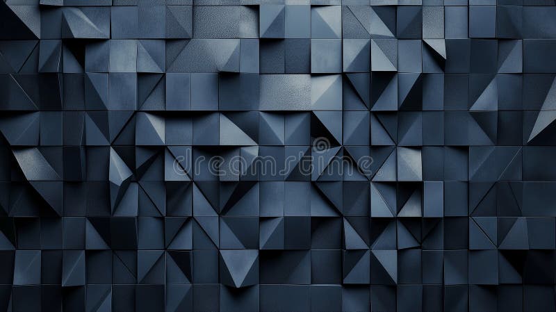 Monochromatic Geometric Pattern Featuring Layered Squares and Triangles ...