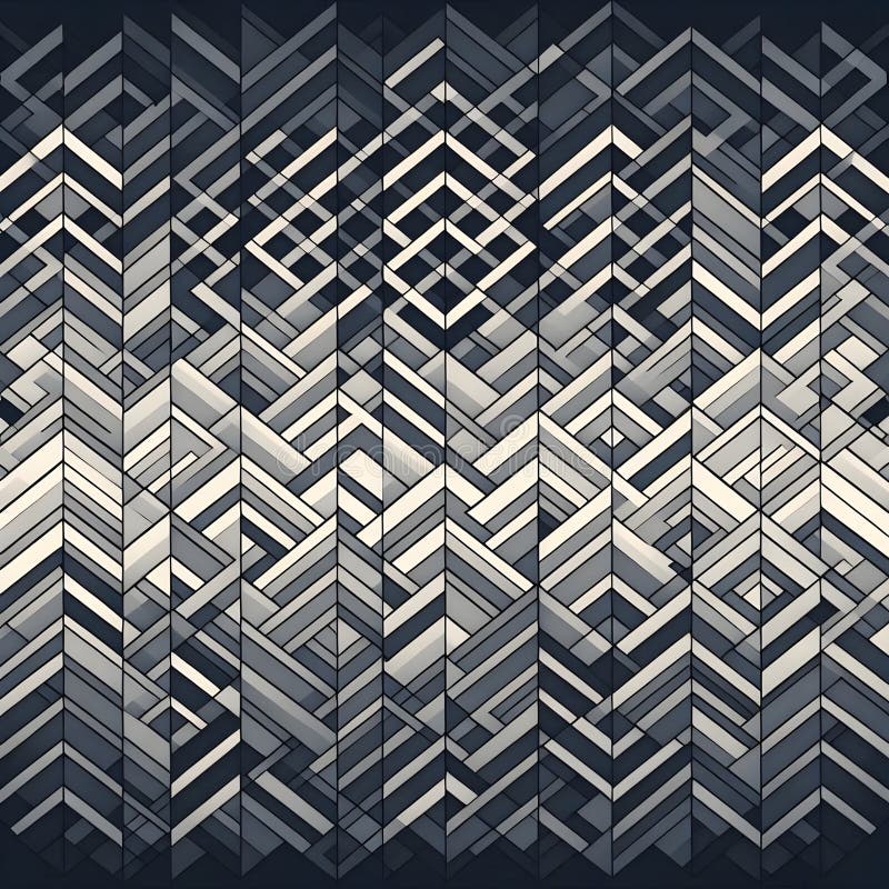 Monochromatic Geometric Pattern Stock Illustration - Illustration of ...